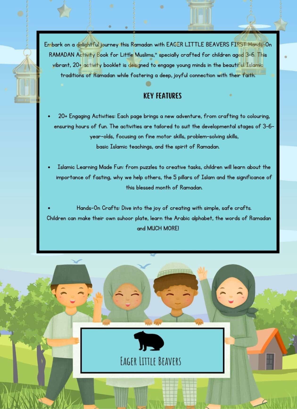 First Hands-On Ramadan Activity Book for Little Muslims (Ages 3-6)- PDF ...